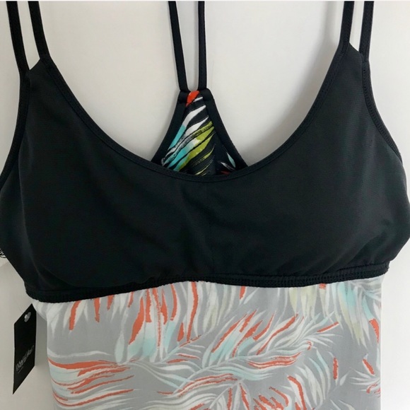 Mossimo Supply Co. | Swim | Slate Gray Mossimo Leaf Print Swim Tankini ...
